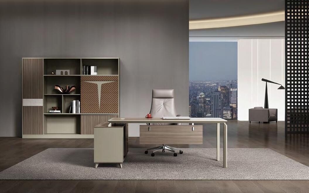 DT B630 Director Table w L Shape Cabinet, Executive Table Office Table ...