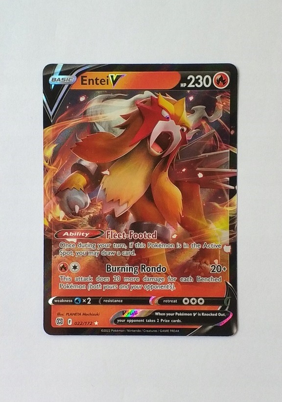 Entei V 22/172 022/172 Ultra Rare Sword Shield Brilliant Stars Full Art ...