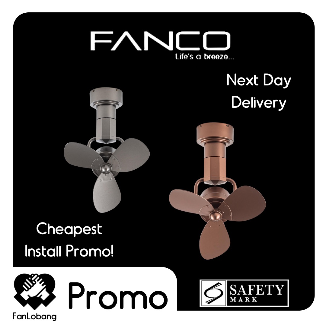 Fanco Reno 16" Corner Fan / Wall Fan (Wifi Option Available), Furniture ...