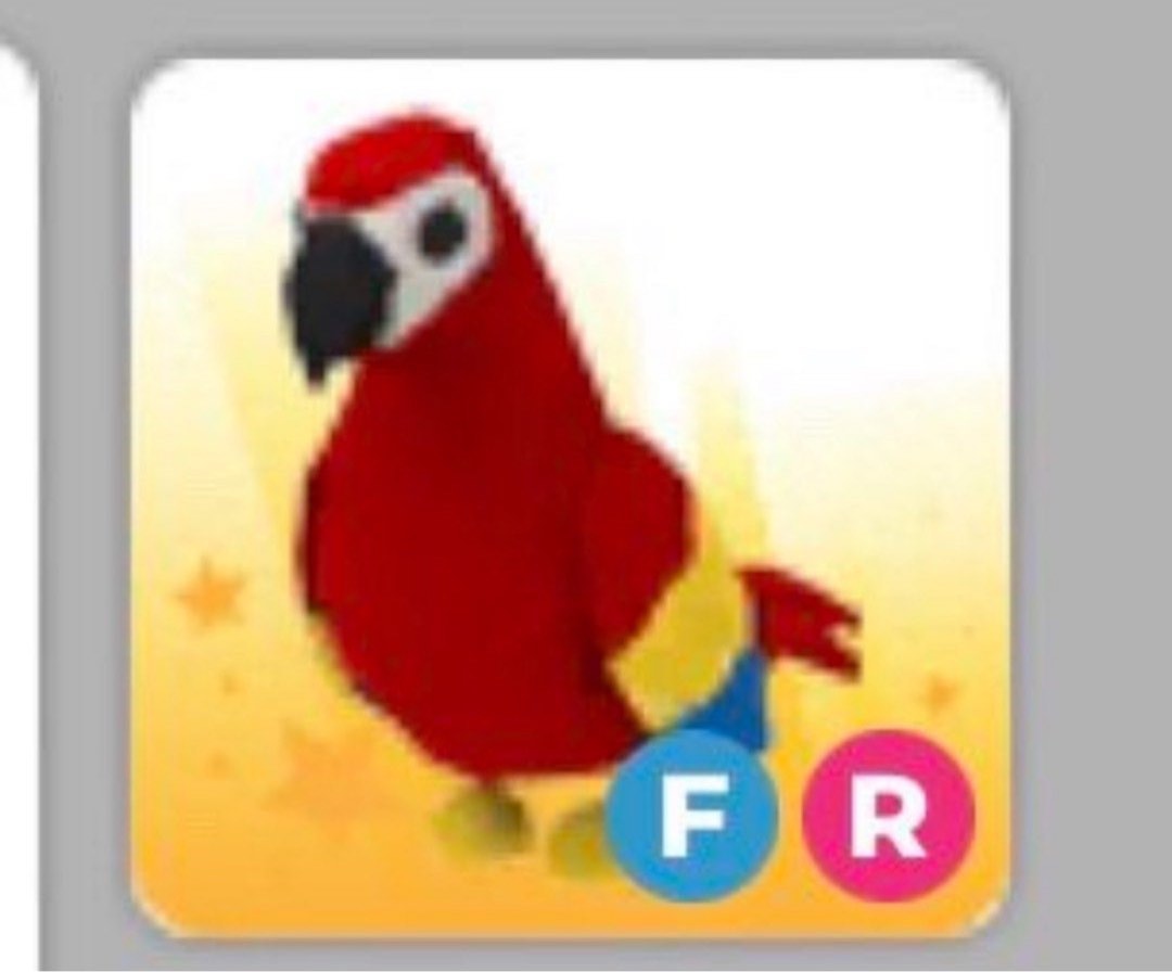 FLY RIDE PARROT ADOPT ME PETS, Video Gaming, Gaming Accessories, In ...