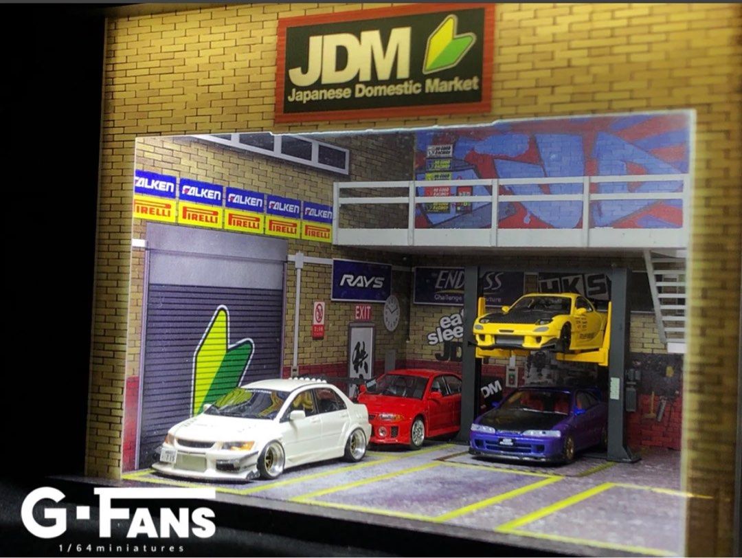 G FAN 1/64 JDM GARAGE WITH LED LIGHTS, Hobbies & Toys, Toys & Games on ...