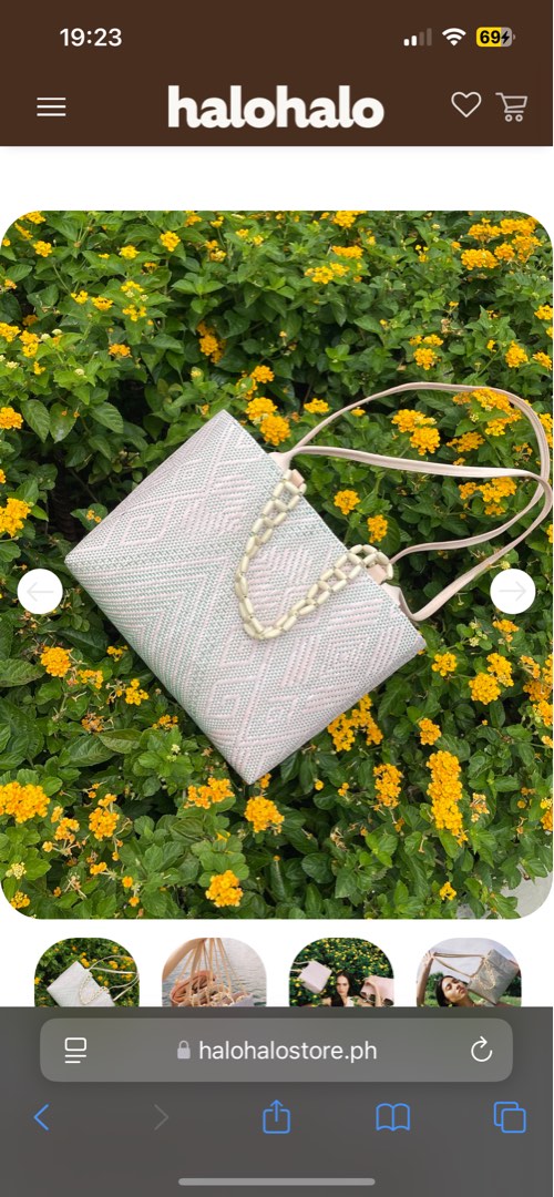 Brand New Halo halo Arawaraw tote in pink/green, Women's Fashion, Bags ...