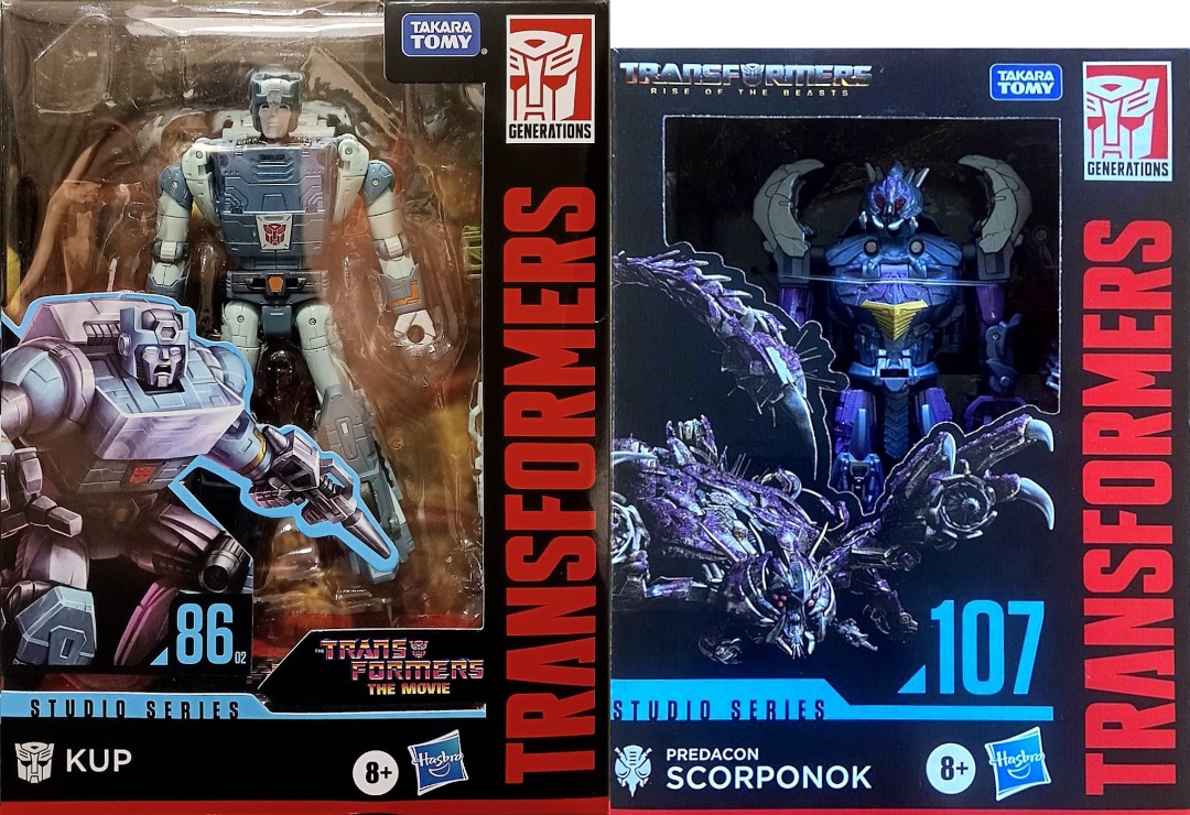Hasbro Transformers Studio Series SS86 02 Deluxe Kup BIB and SS107 ...