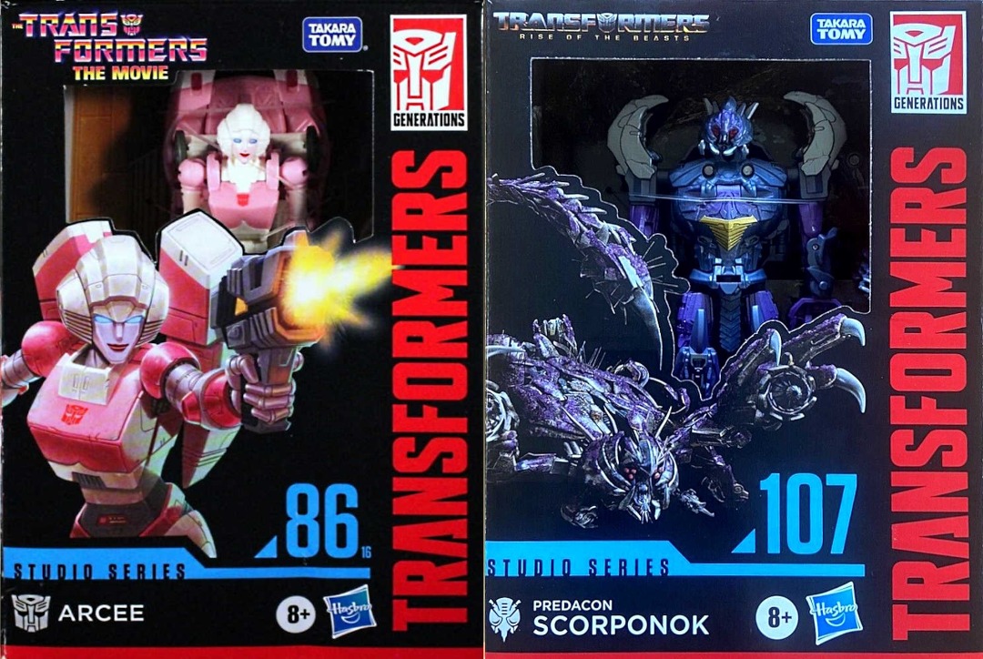 Hasbro Transformers Studio Series SS86 16 Deluxe Arcee BIB and SS107 ...