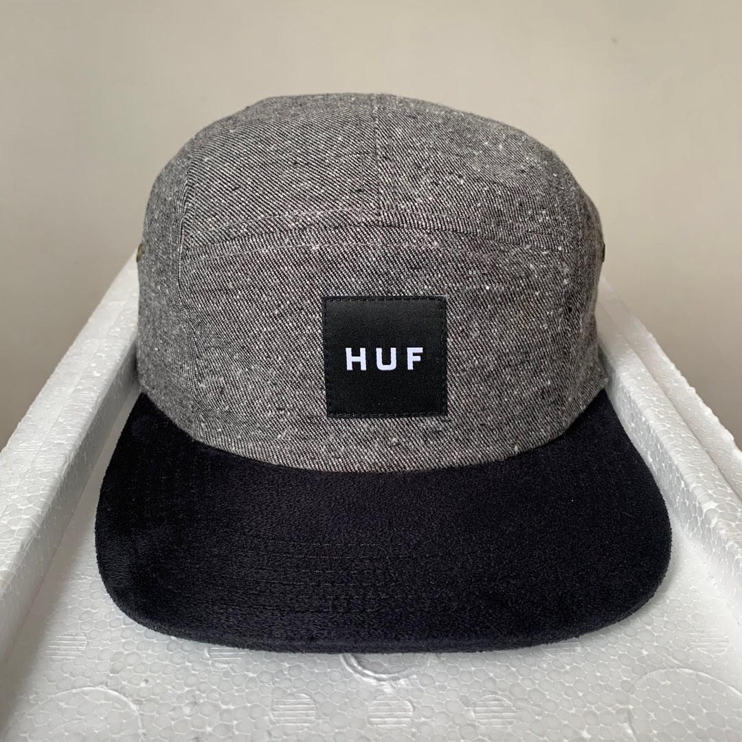 HUF BOX LOGO TWEED VOLLEY 5 PANEL HAT, Men's Fashion, Watches ...