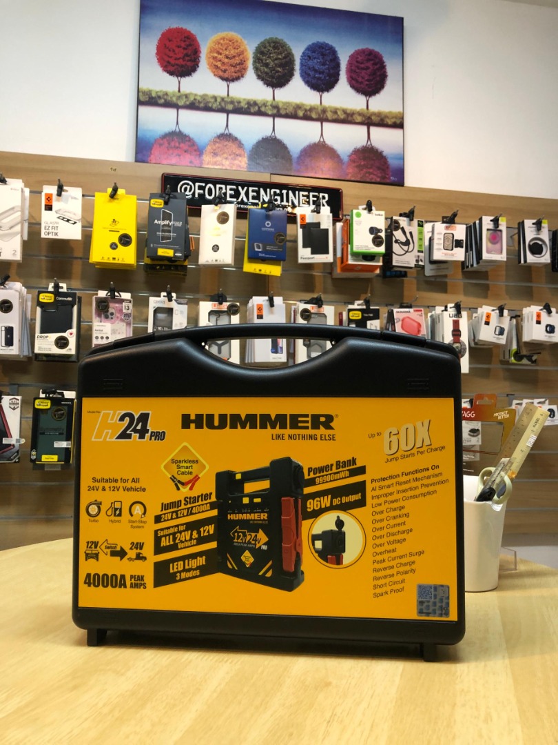 HUMMER H24 PRO Jump Starter 24V & 12V - 4000A with Powerbank 27000mAh ...