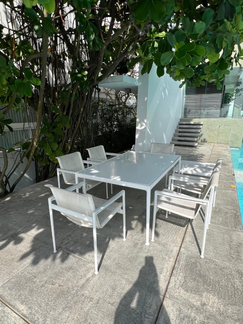 Iconic Italian designer outdoor dining table and chairs set / B&B ...