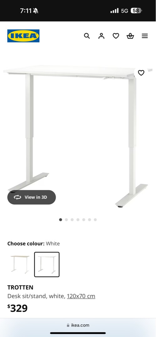 IKEA TROTTEN table, Furniture & Home Living, Furniture, Tables & Sets ...