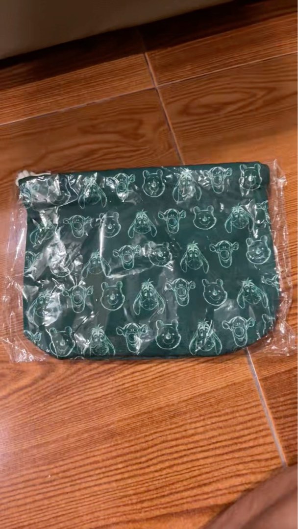 INNISFREE x Winnie the Pooh Green Pouch, Women's Fashion, Bags ...
