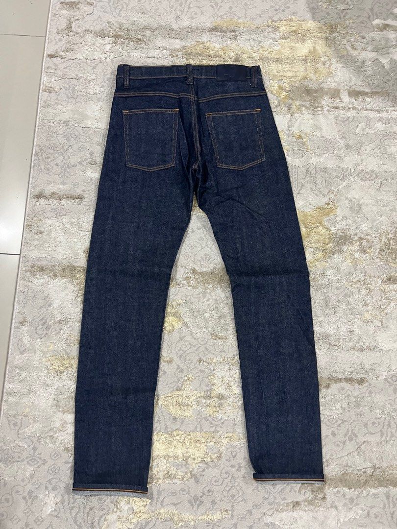 JIL SANDER UNIQLO +J Selvaged Indigo Fabric Denim Jeans RAYA, Men's ...