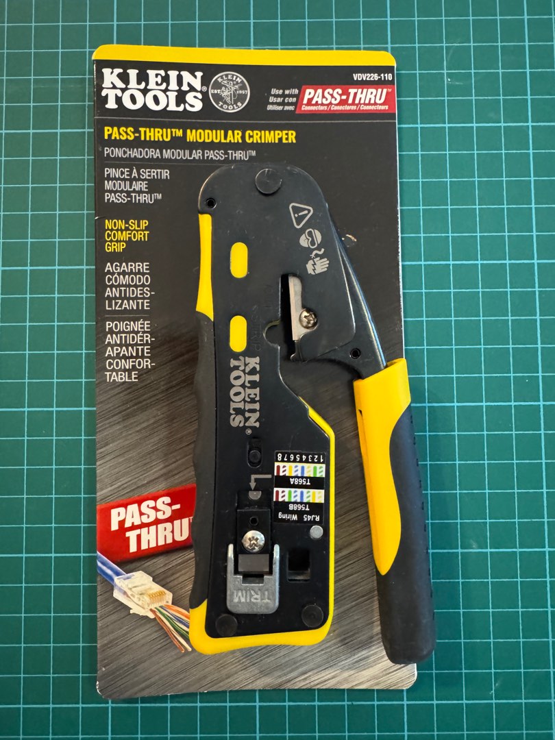 Klein Tools Pass-Thru Modular Wire Crimper, Furniture & Home Living ...