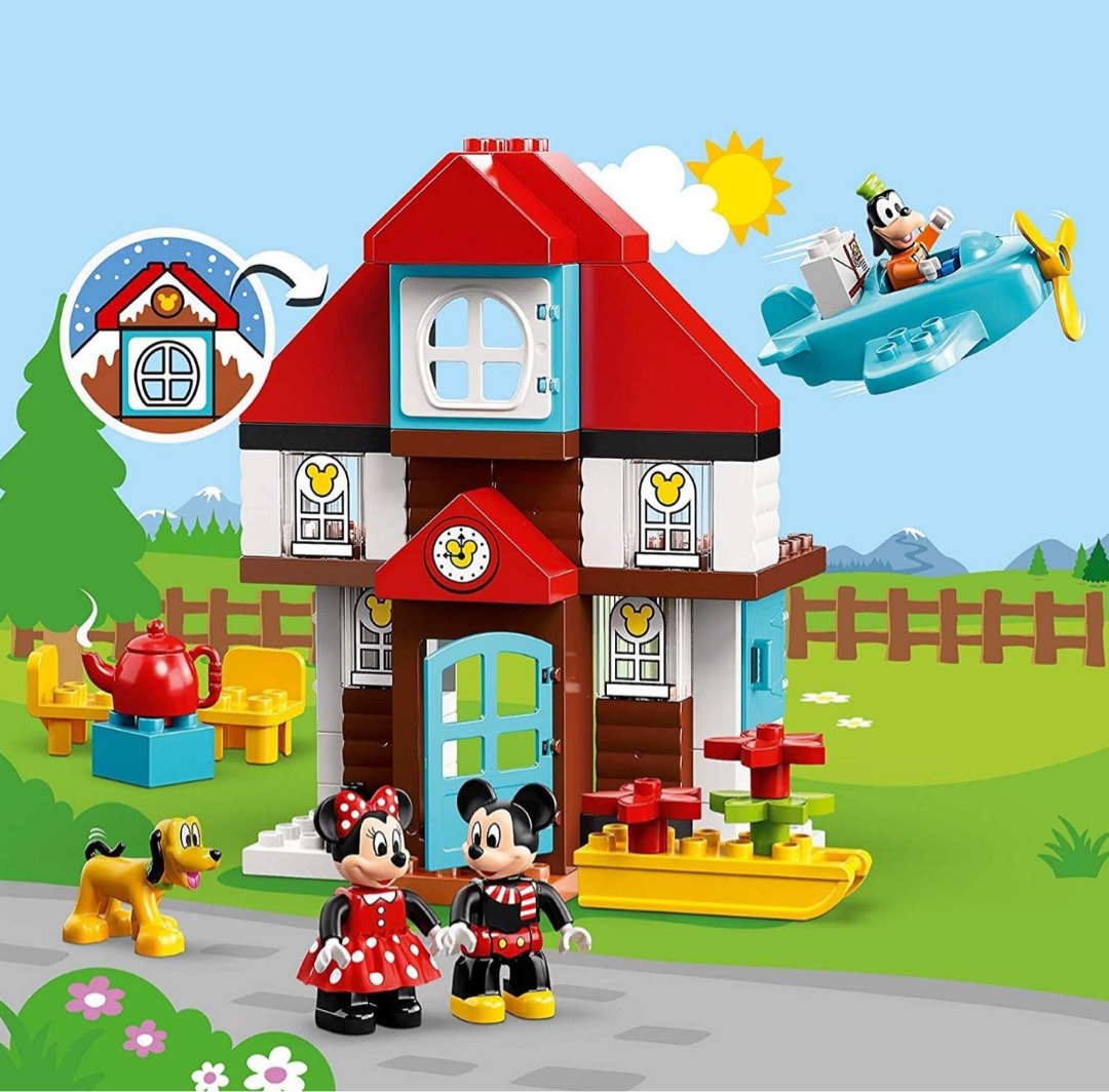 LEGO DUPLO 10889 Disney Mickey's Vacation House (Age 2+), Babies & Kids ...