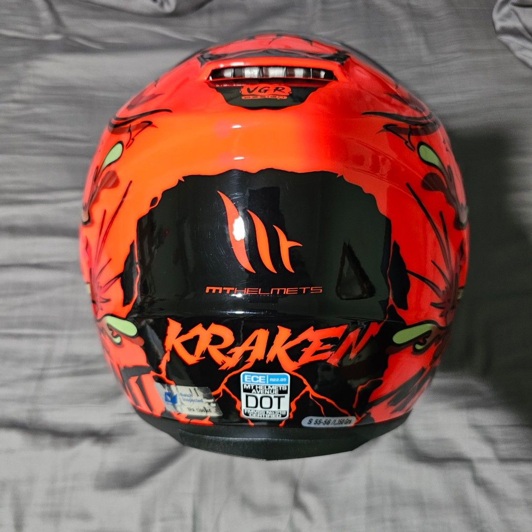 [Limited Edition] MT Helmets Avenue SV Kraken Gloss Red Helmet ...