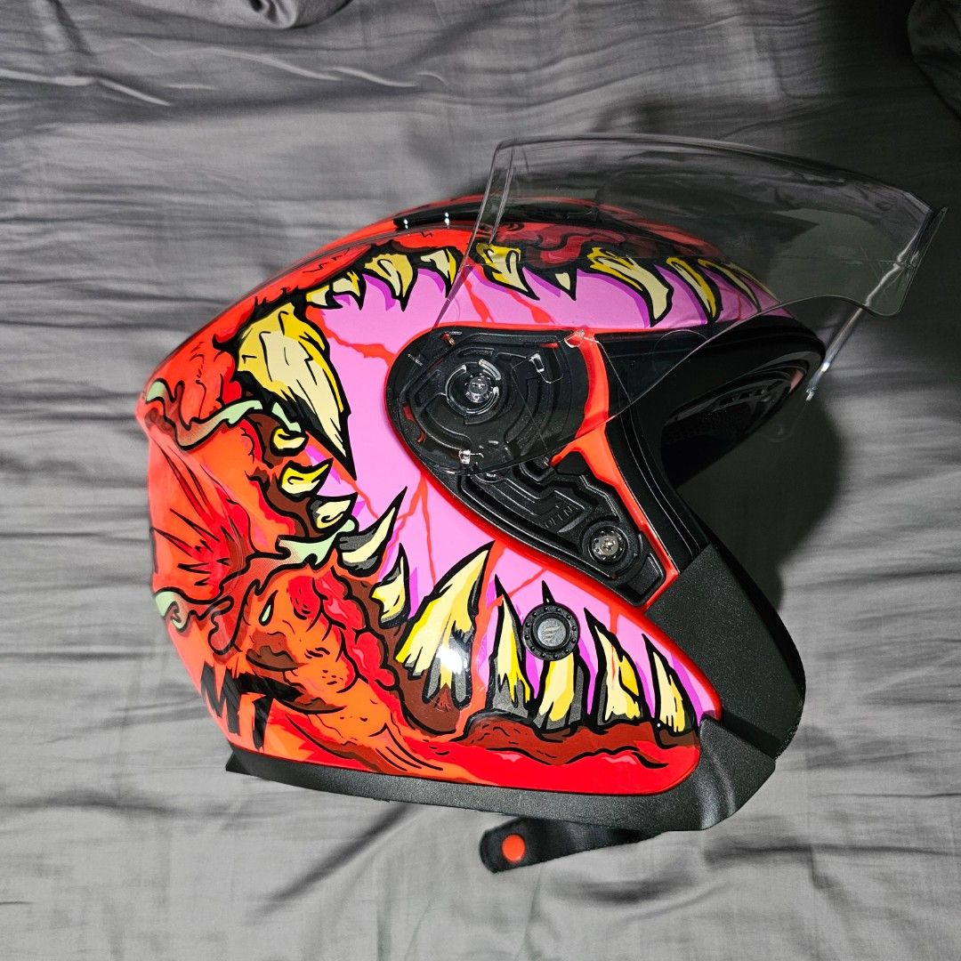 [Limited Edition] MT Helmets Avenue SV Kraken Gloss Red Helmet ...