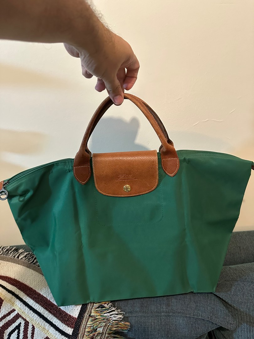 *Longchamp L Short Handle (Green)*, Luxury, Bags & Wallets on Carousell
