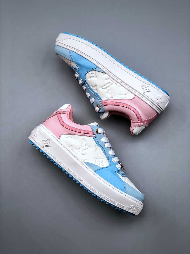 Louis Vuitton Baby Blue Macron Sneakers, Women's Fashion, Footwear ...
