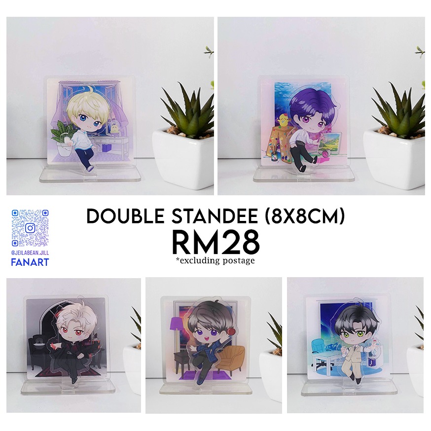 LOVE & DEEPSPACE Fanart Chibi Double Acrylic Standee by Jeilabean ...