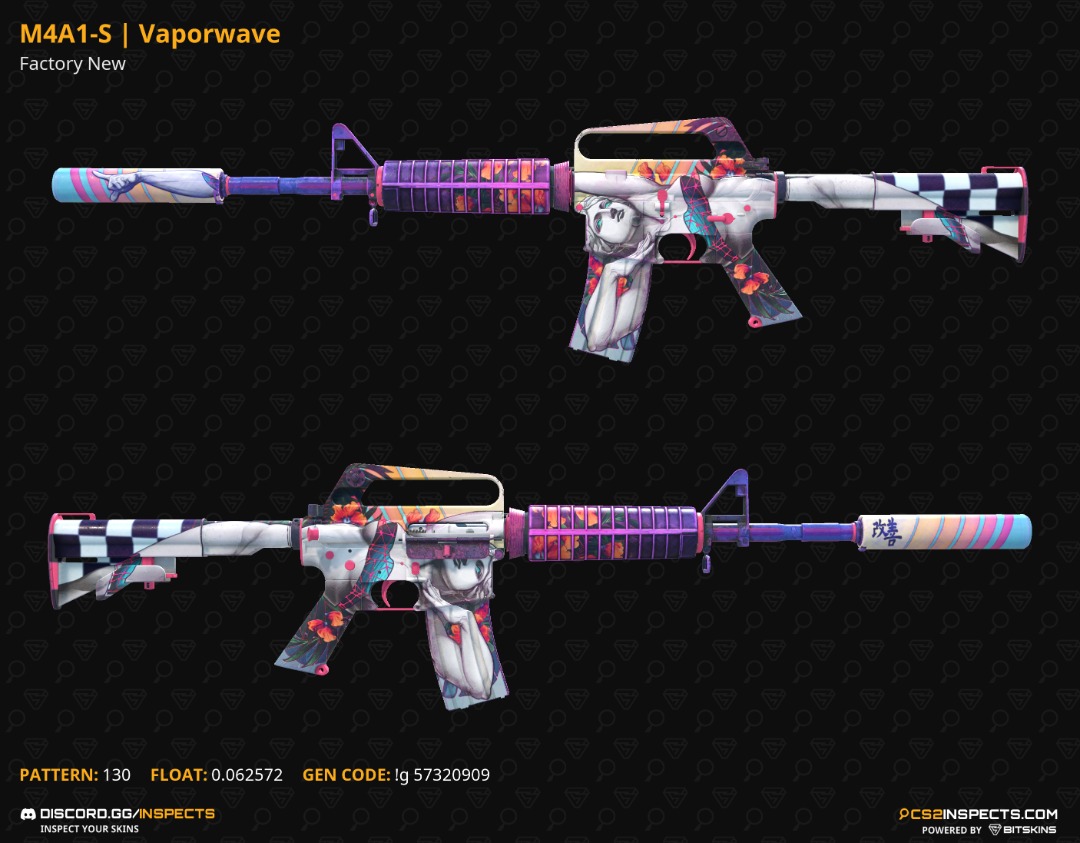 M4A1-S | Vaporwave FN | CS2 CSGO AK 47 AWP M4A1 S M4A4, Video Gaming ...