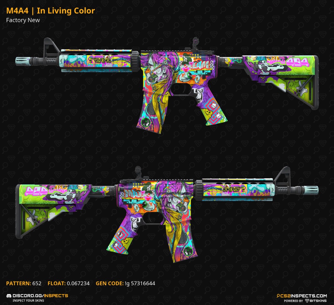 M4A4 | In Living Color FN | CS2 CSGO AK 47 AWP M4A1 S M4A4, Video ...
