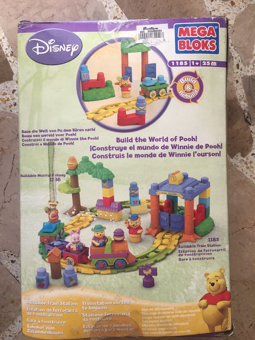 Mega Bloks Disney Winnie The Pooh Buildable Train Station 25 pcs ...