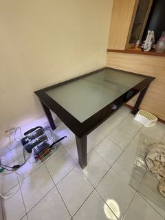 MEJA MAKAN (KACA), Furniture & Home Living, Furniture, Tables & Sets on ...