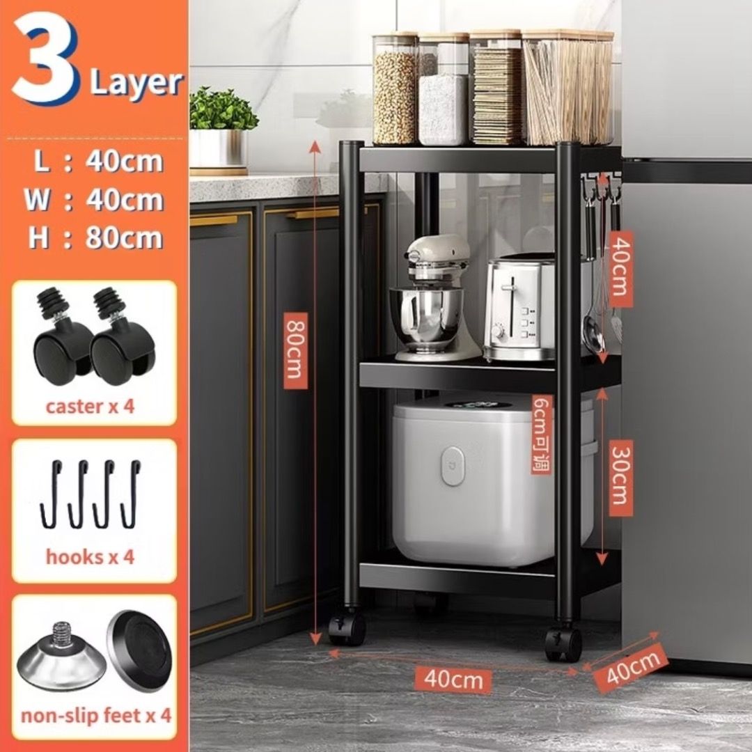 Microwave Shelf Rack | Heavy Duty Kitchen Storage | 5 Tier Multi ...