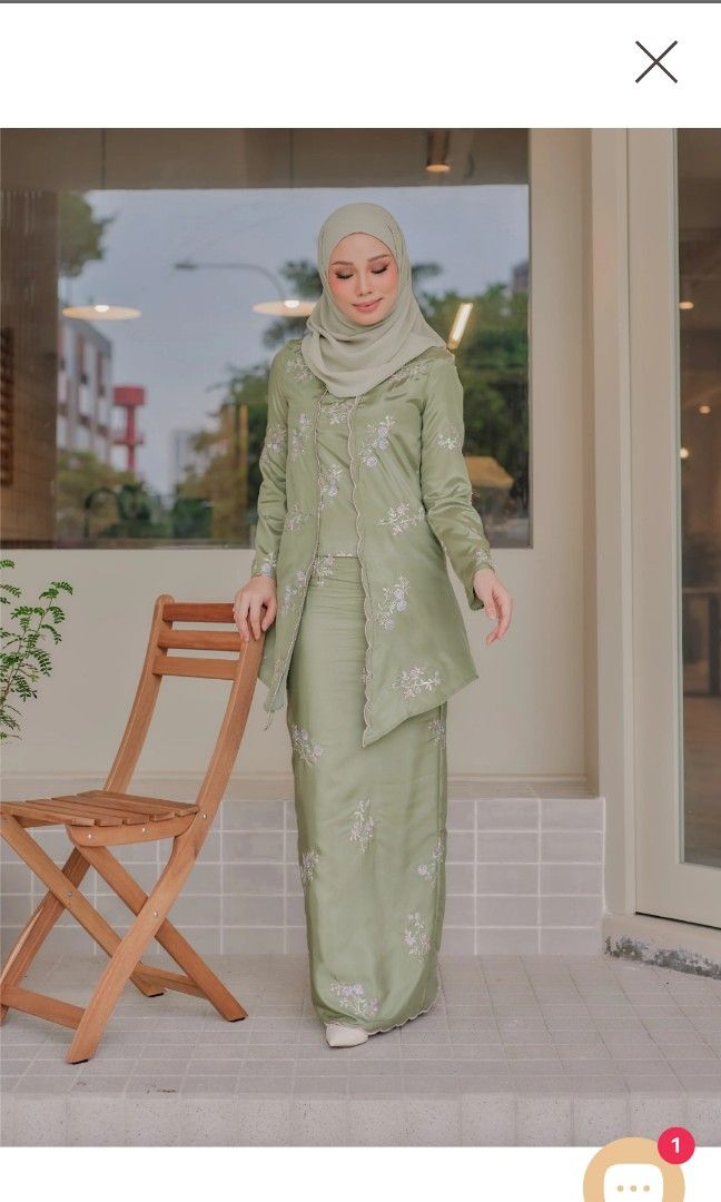 Minimalace Laira Moss Green, Women's Fashion, Muslimah Fashion, Baju ...