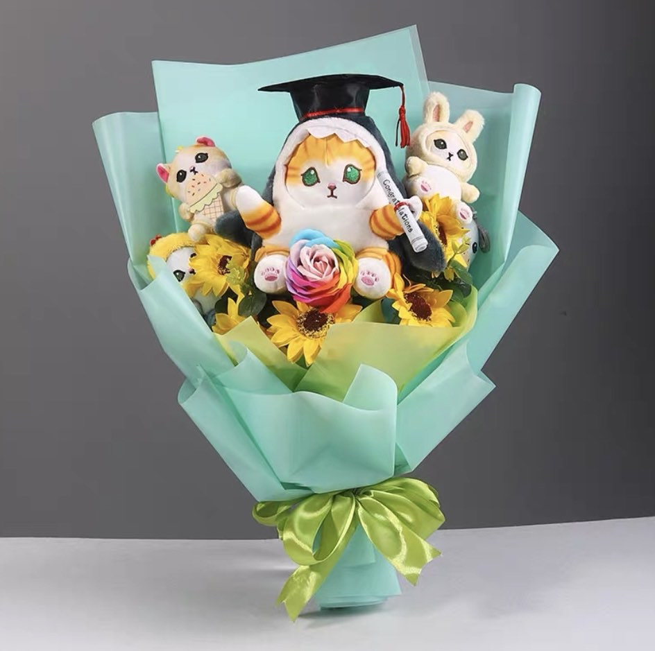 Mofusand Graduation Bouquet, Hobbies & Toys, Stationery & Craft ...