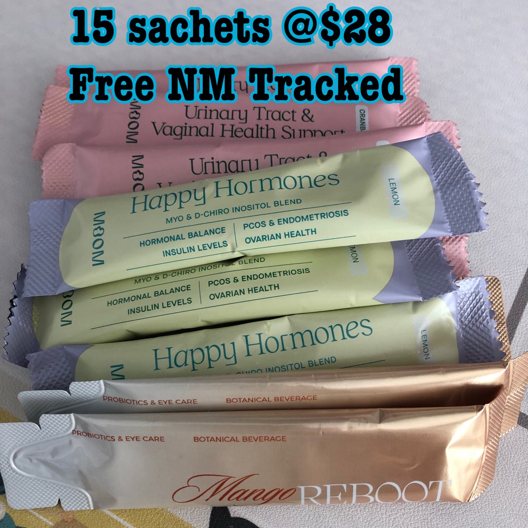 Moom Happy Hormones Healthy V Tora Mango Reboot SET, Health & Nutrition ...