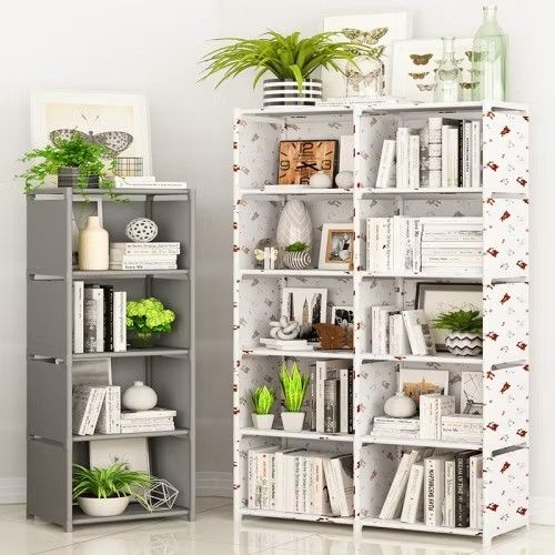 Multipurpose Rack 5 Tier High Quality PP Bookshelf Racks Easy Assemble ...