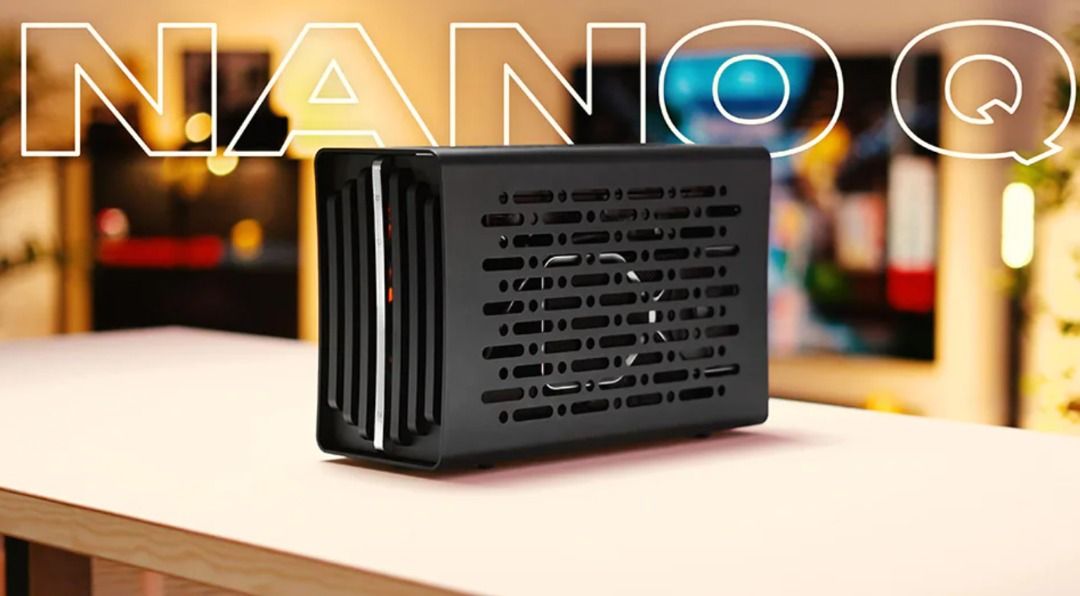 Nanoq S Carbon Mini-ITX Case - includes Light Rails, Walnut Front ...