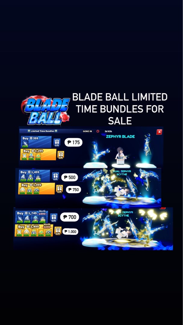 NEW BLADE BALL LIMITED TIME Emote sword knife weapon BUNDLES BUNDLE ...