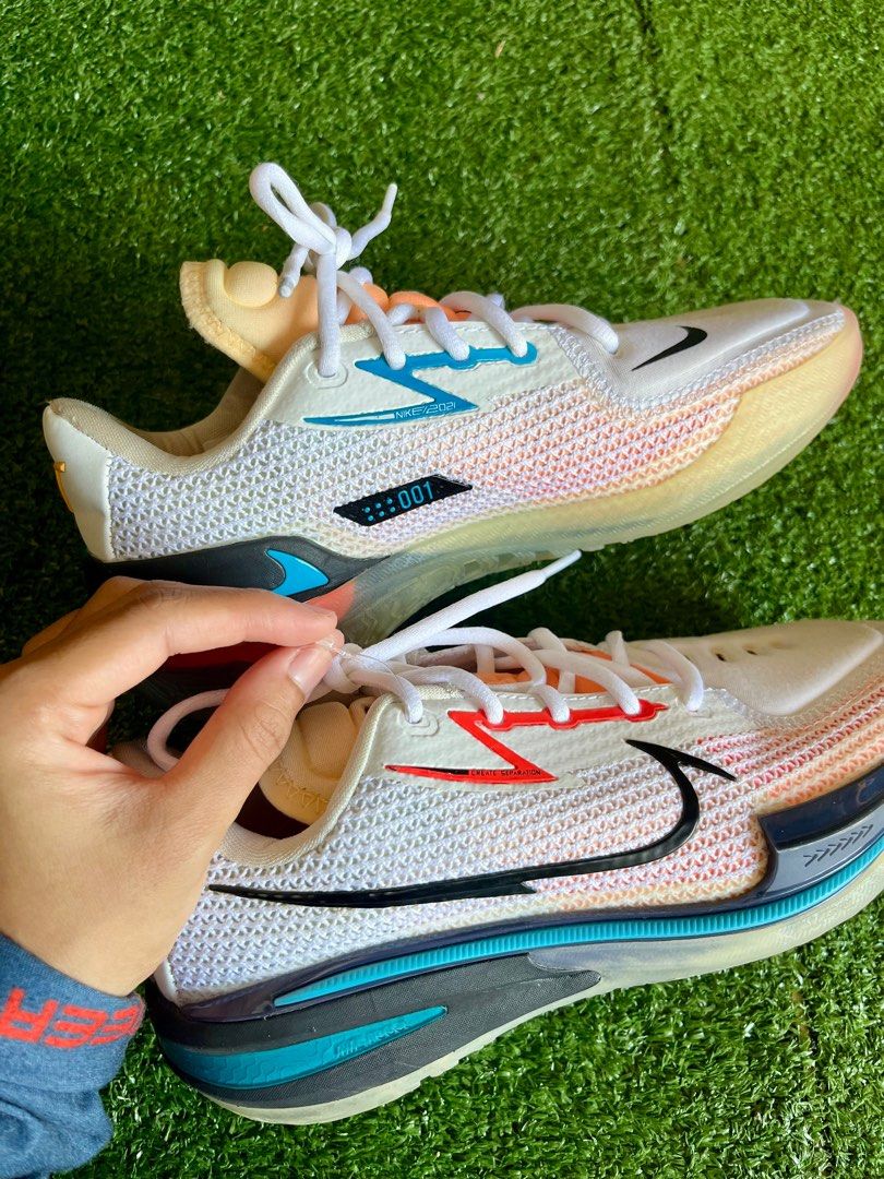 Nike Air Zoom Strobel G.T. Cut Basketball Court Shoes (White/Laser ...