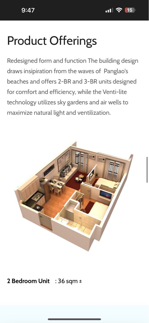 Panglao Oasis 2BR Unit 36sqm at Pre Selling Price, Property, For Sale ...