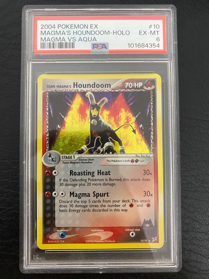 Pokemon EX team Magma Houndoom Holo PSA Pokémon vintage, Hobbies & Toys, Memorabilia ...