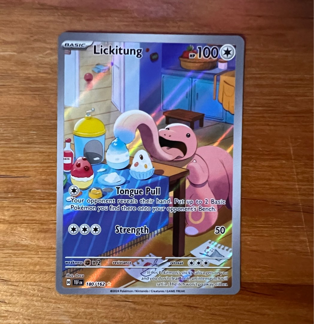 Pokemon Lickitung #180 temporal forces, Hobbies & Toys, Toys & Games on ...