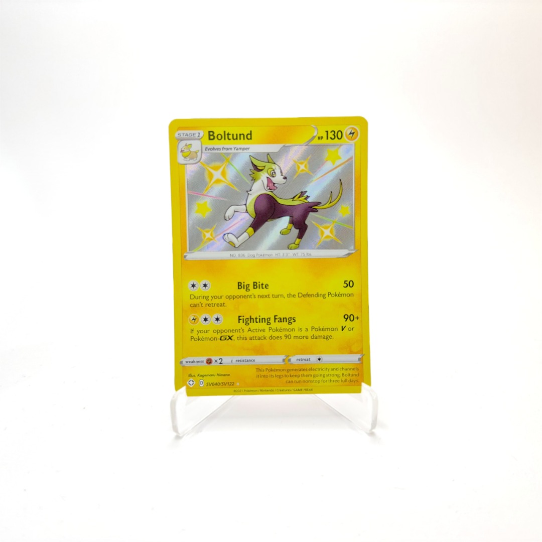 Pokemon TCG - English - Boltund - SV40/SV122 - Shiny Rare (Read ...
