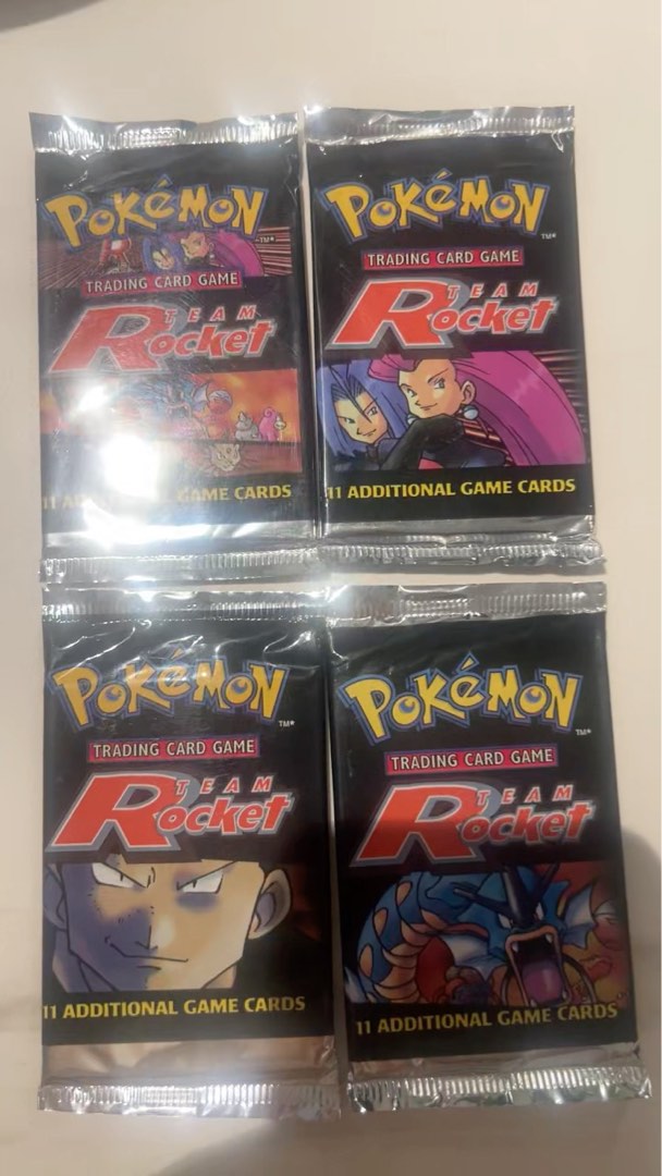 Pokemon Team Rocket Unlimited Booster Pack Art Set, Hobbies & Toys ...