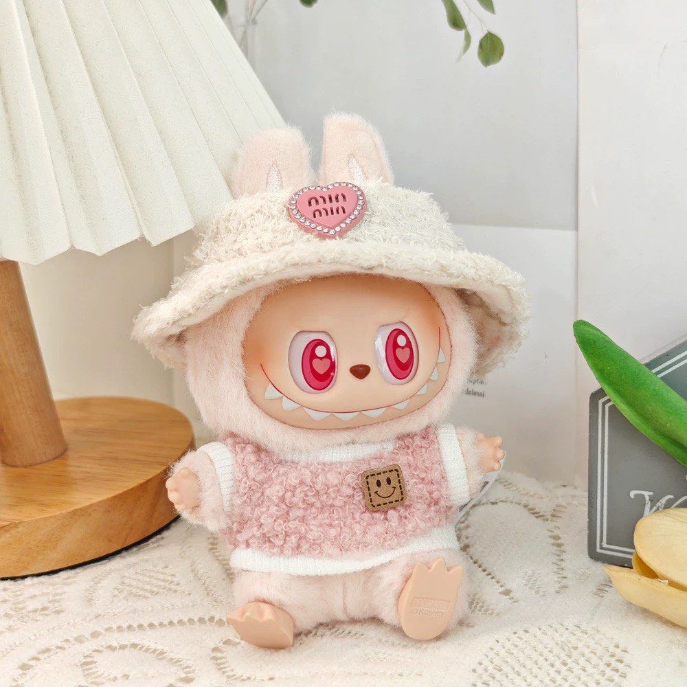 Popmart Labubu C/W Pink Cloth and cap, Hobbies & Toys, Toys & Games on ...