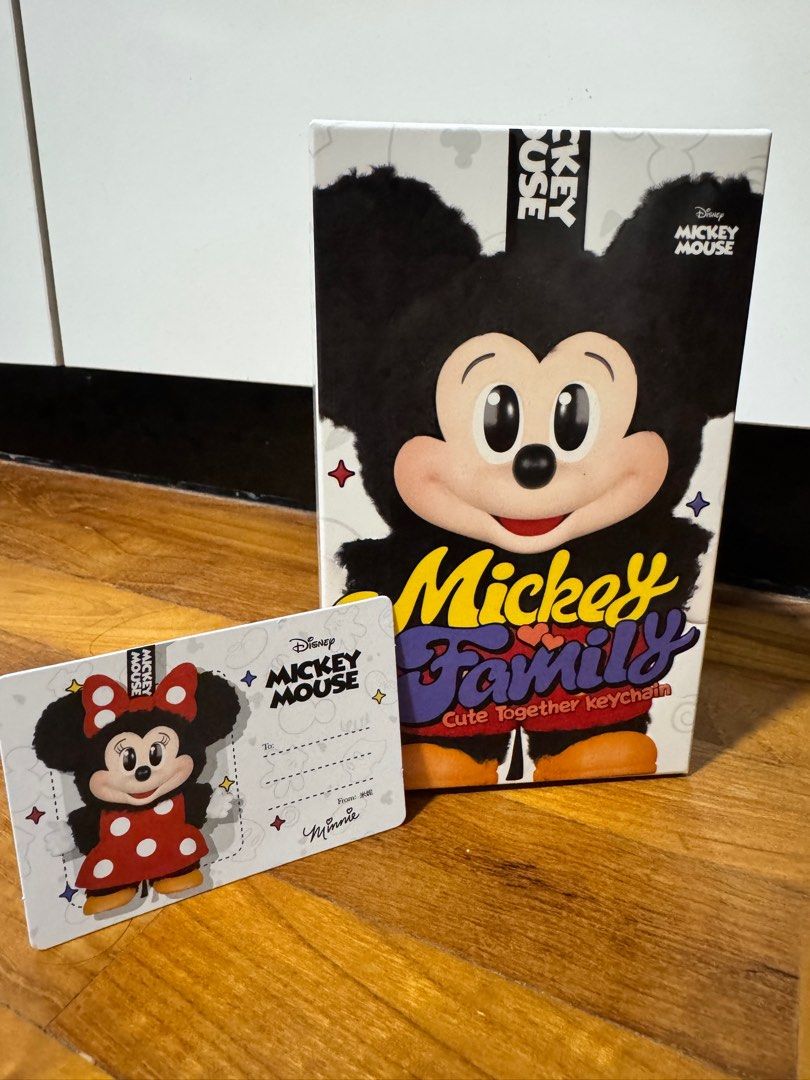 Popmart Mickey Family Cute Together Keychain Series Figures - Minnie ...