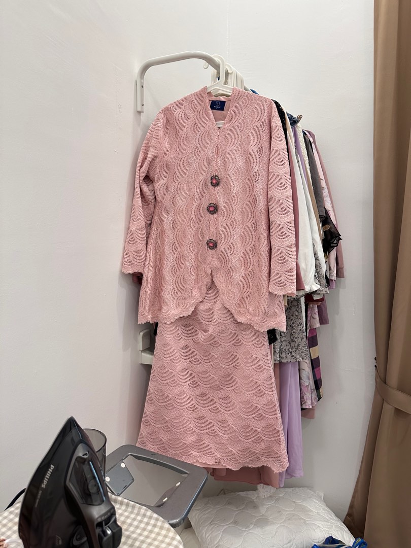 Preloved wanzar baju kurung kebaya XL, Women's Fashion, Muslimah ...