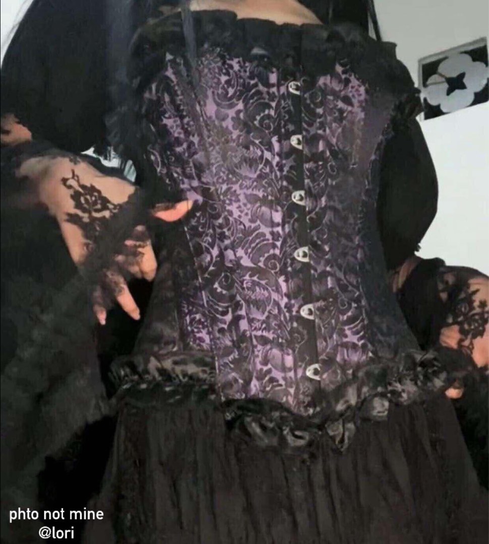 PURPLE GOTHIC RARE CORSET, Women's Fashion, Tops, Others Tops on Carousell