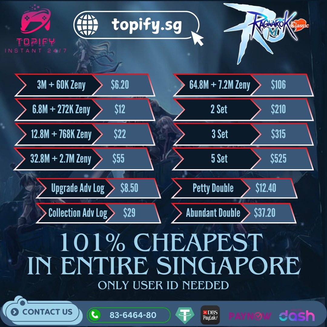 Ragnarok M Classic Topup | Zeny | Upgrade Adventure Log | Petty Double ...