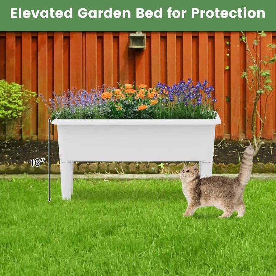 raised pots, raised planters with removable legs and water level ...