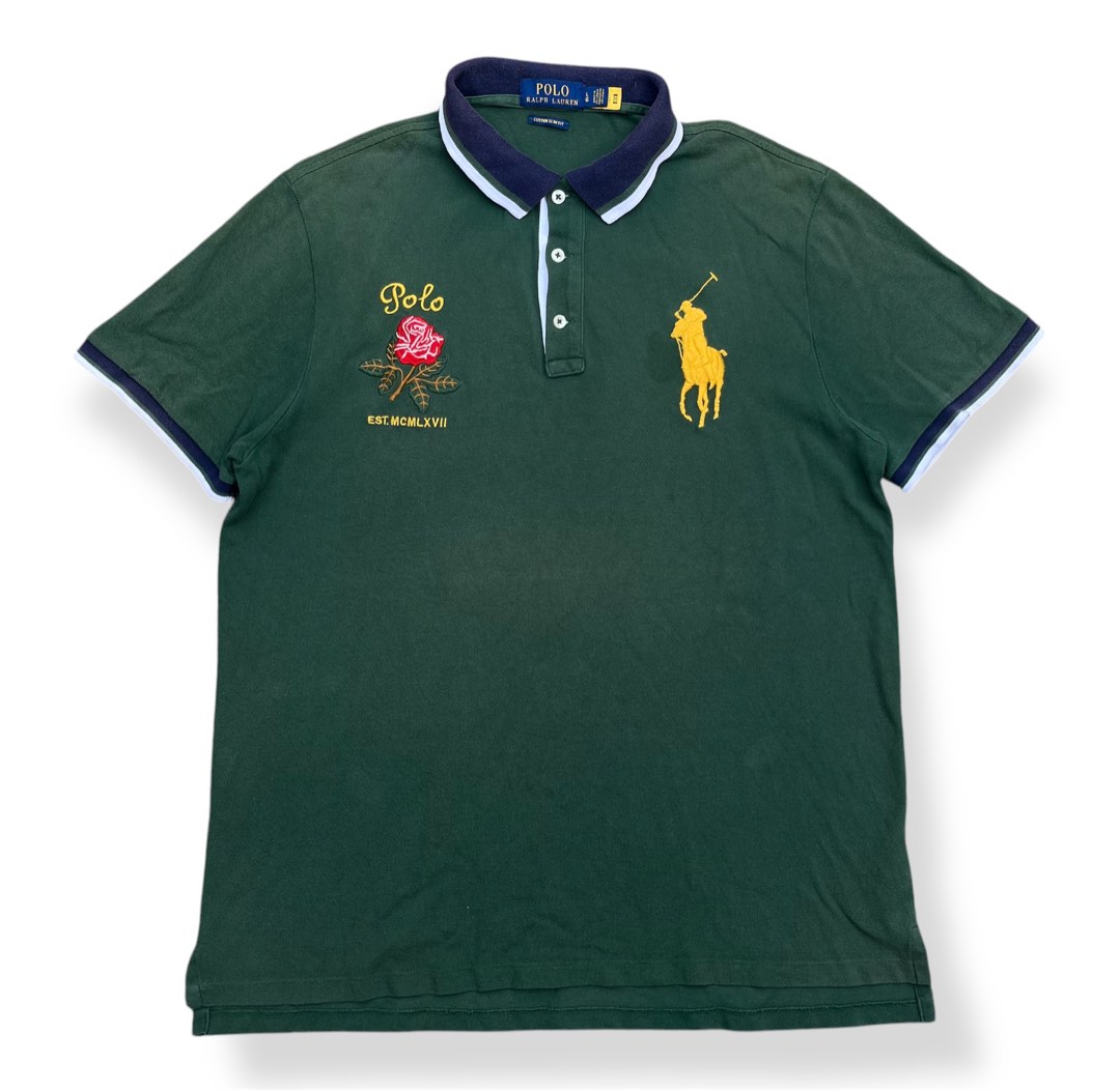 Ralph Lauren Mesh Polo Roses w/ Scannable QR, Men's Fashion, Tops ...