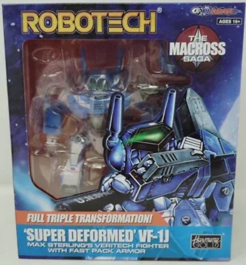 ROBOTECH Macross Super Deformed VF-1J Max Blue with Fast Pack Kitz ...