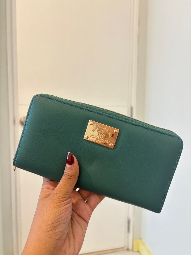 Santa Barbara Polo & Racquet Club Blue Long Wallet, Women's Fashion ...