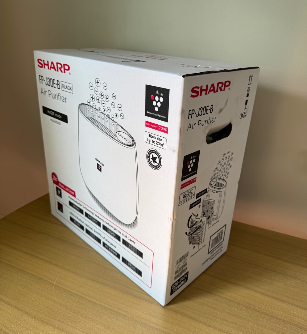 SHARP Air Purifier FP-J30-B (Black), TV & Home Appliances, Air Purifiers & Dehumidifiers on ...