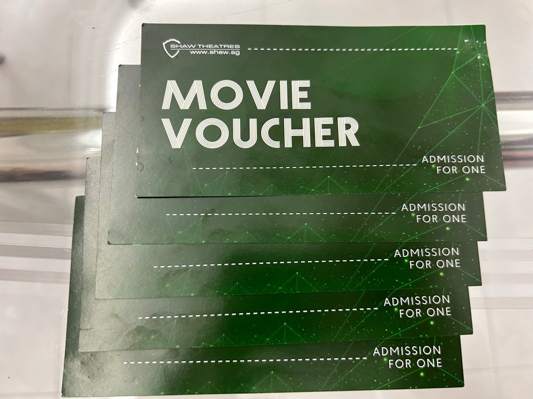 Shaw Movie Voucher / Ticket, Tickets & Vouchers, Event Tickets on Carousell