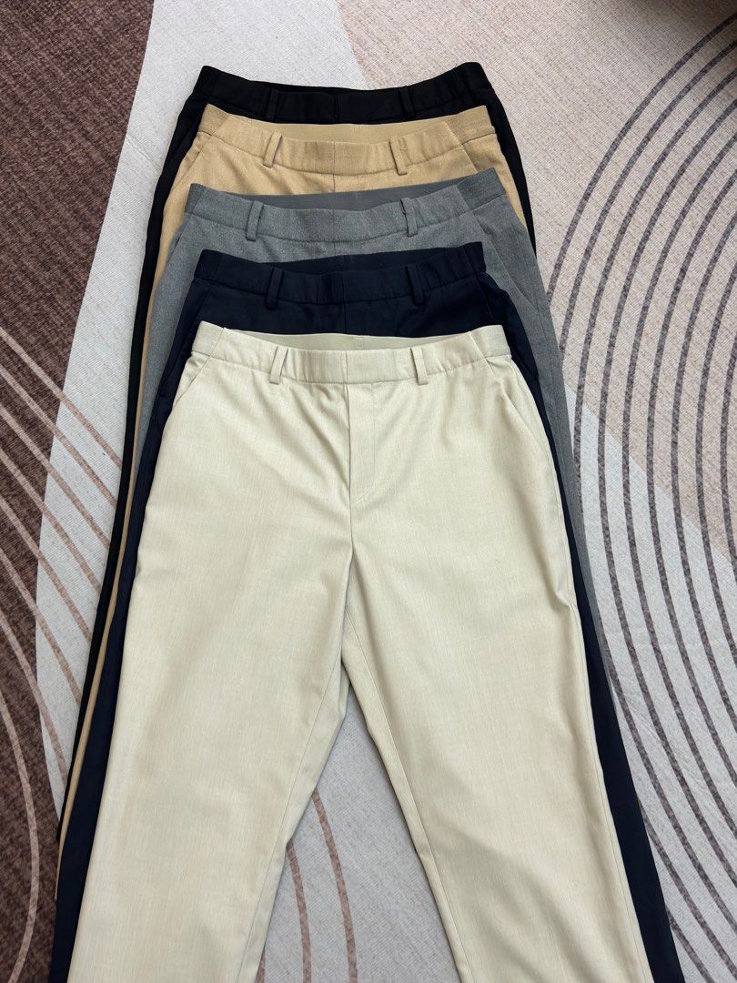 (M) Uniqlo Ezy Ankle Slack Pants Multi Colours , Women's Fashion ...